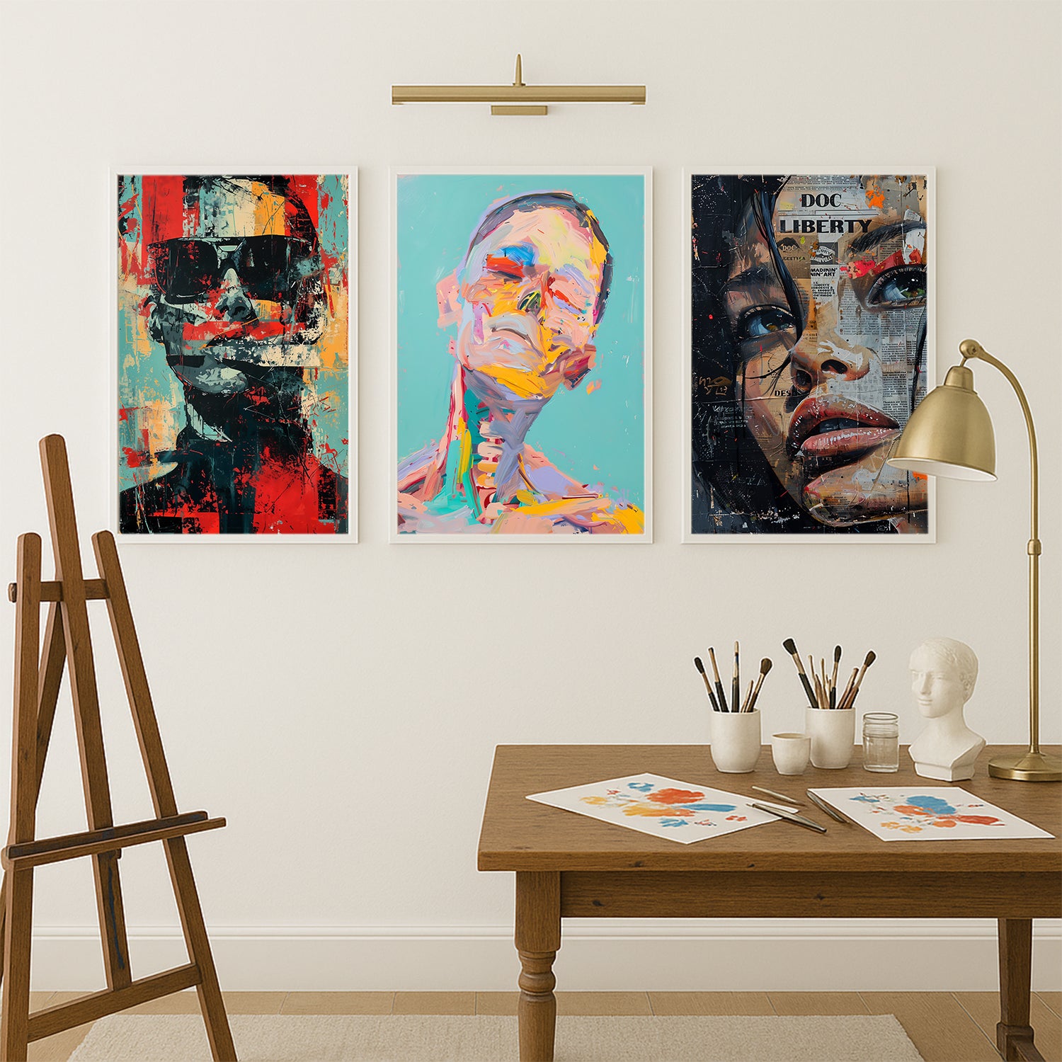 Urban Expressionist Faces Gallery Walls