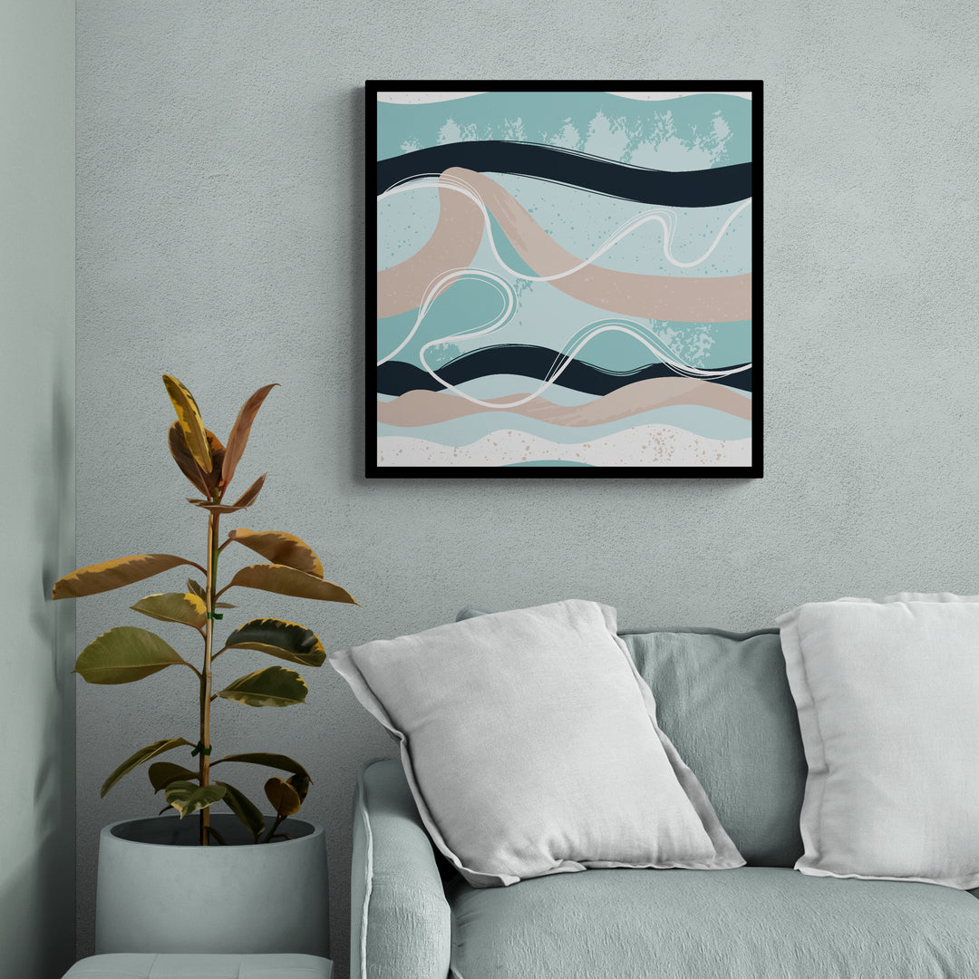 Soothing Waveforms: Gentle Curves and Calm Hues in Harmony